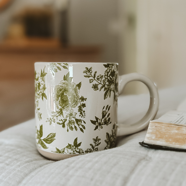 Green Delft Stoneware Coffee Mug – Hydrangea Home