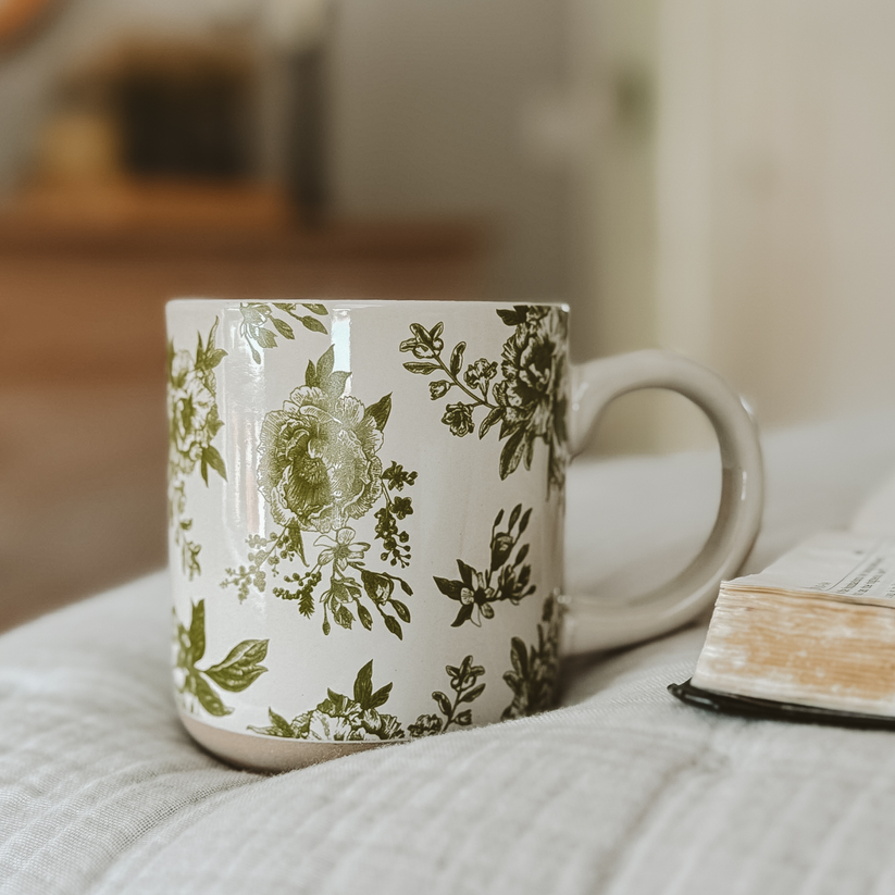 Green Delft Stoneware Coffee Mug – Hydrangea Home